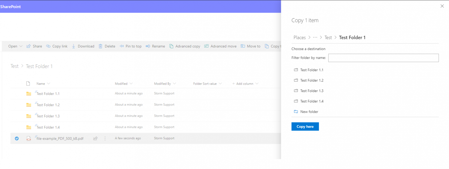 SharePoint SPFx extension - Advanced copy and move - M365 Dev Blog